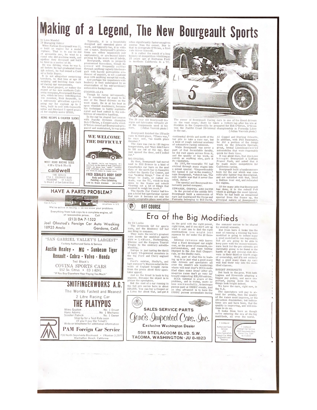 Bourgeault 1600 cc Sports Racer - Motorsports Market