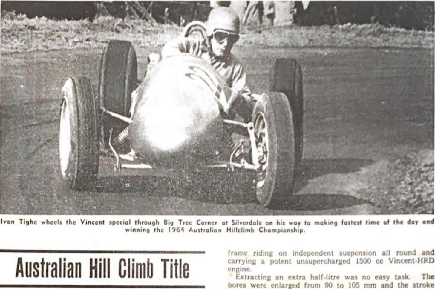 1958 Tighe Vincent Formula 500, Libre - Motorsports Market